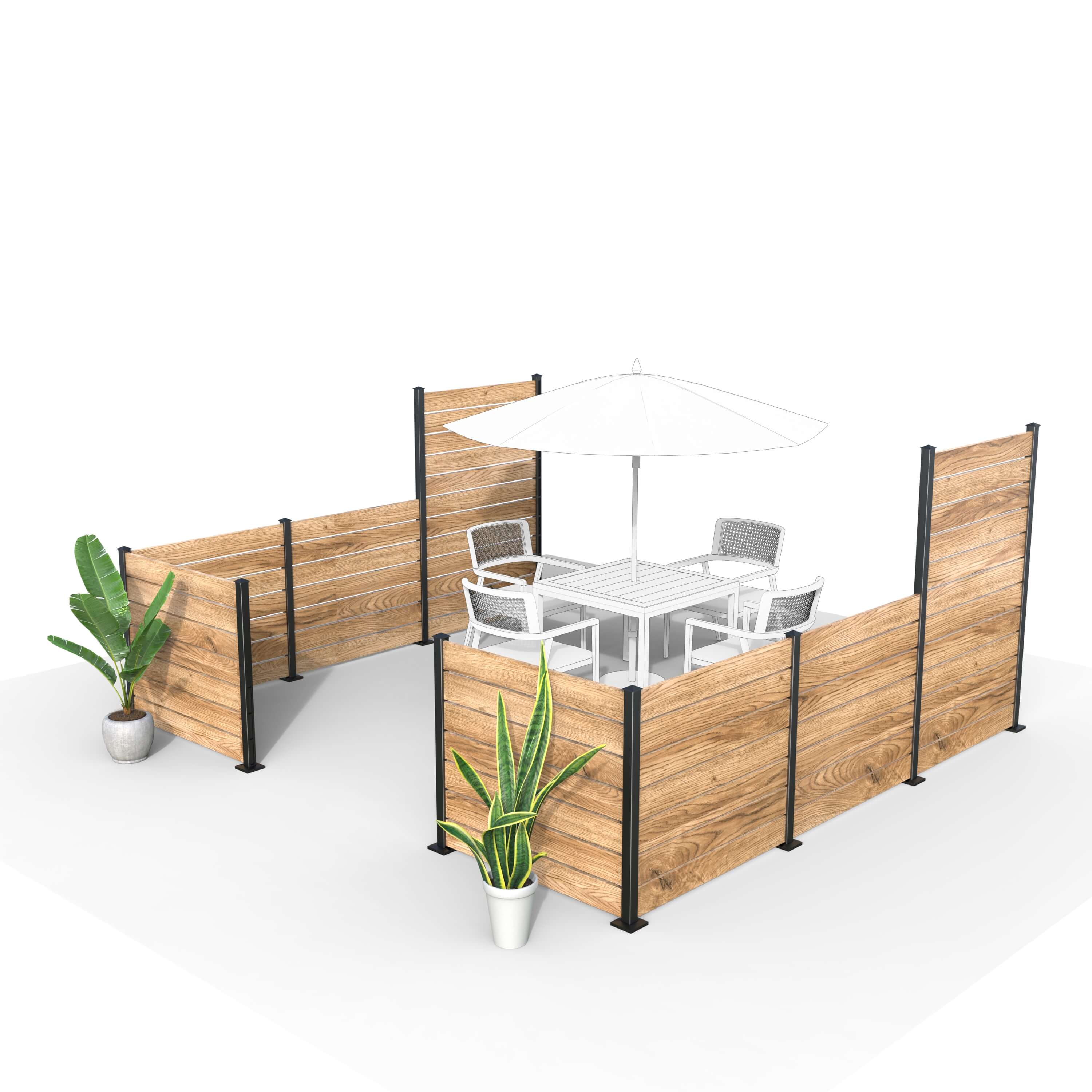 Patavin Outdoor Privacy Screen Kits | Durable Yard Partition Solutions – E6/L6/C6 Series